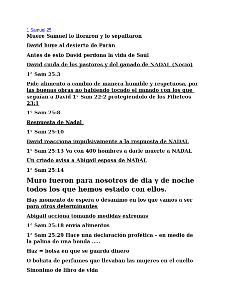 David y Nabal y Abigail | PDF