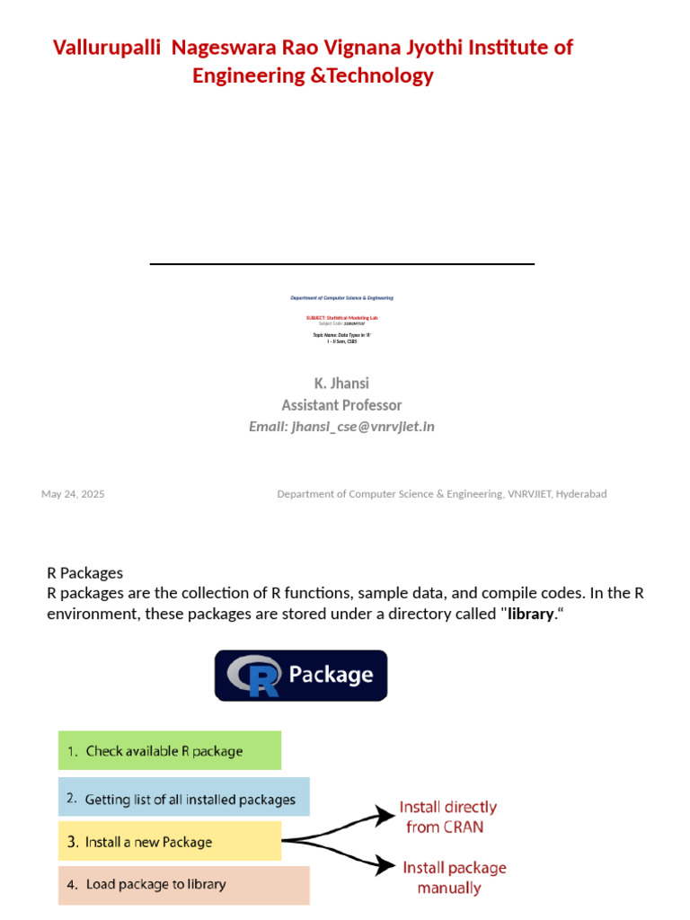 Data Types in R (Vectors) | PDF | Integer (Computer Science) | Data Type