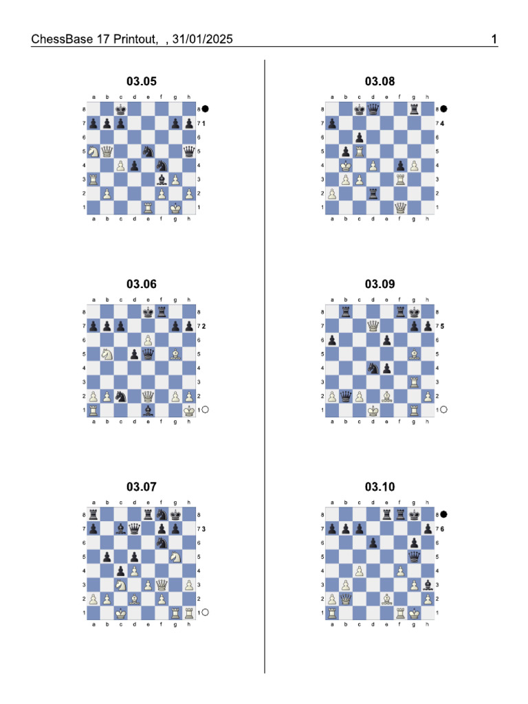 Queen Sacrifice Puzzles | PDF