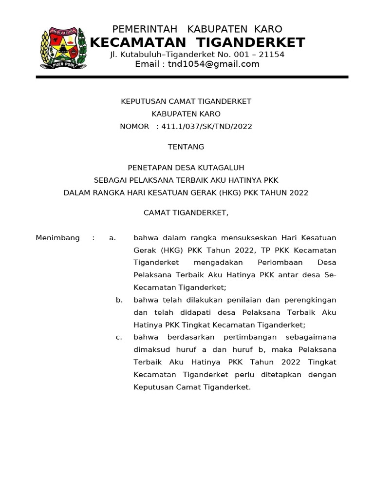 SK Camat | PDF