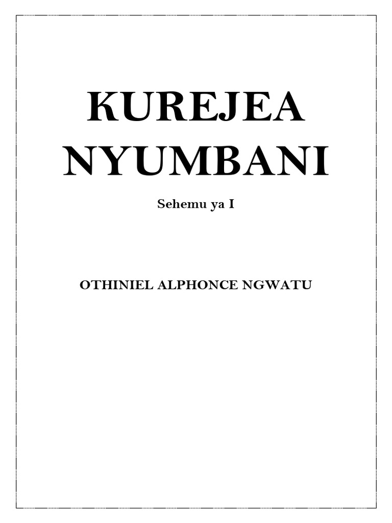 Kurejea Nyumbani (1) 093818 | PDF