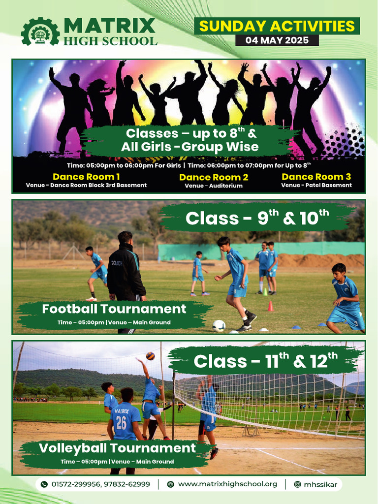 Sunday Activity Poster - 01.05.2025 | PDF