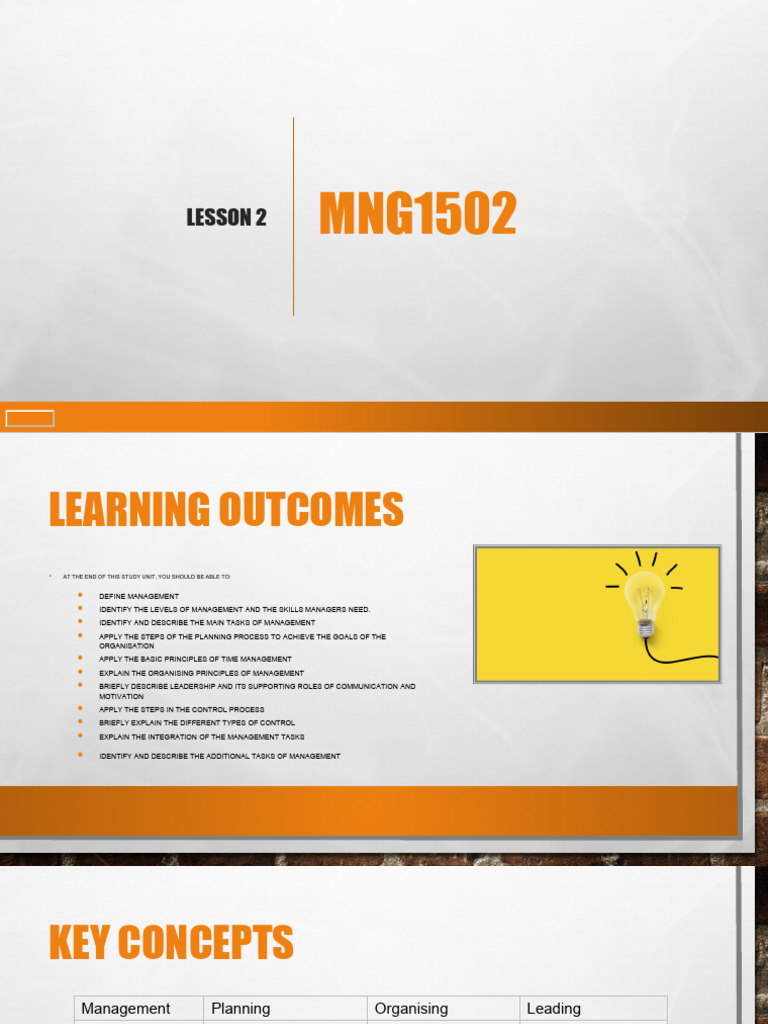 MNG1502 Lesson 2 Summary | PDF | Goal | Motivational