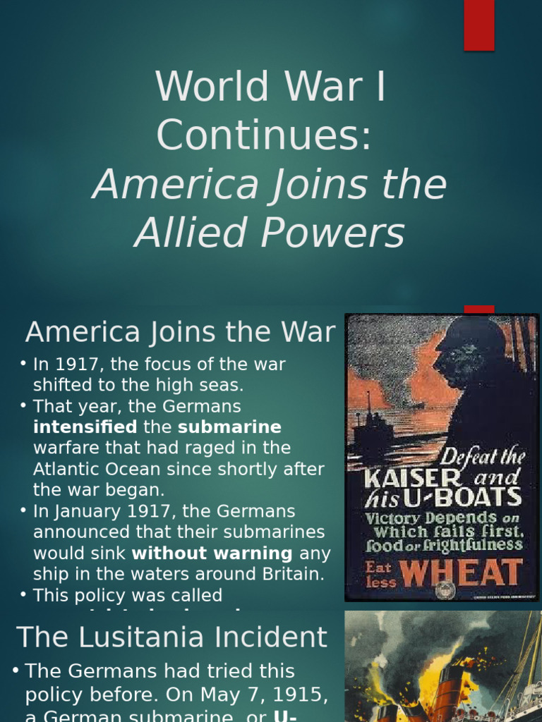 W36 L1 - US Joins WWI | PDF | Global Conflicts | Conflicts