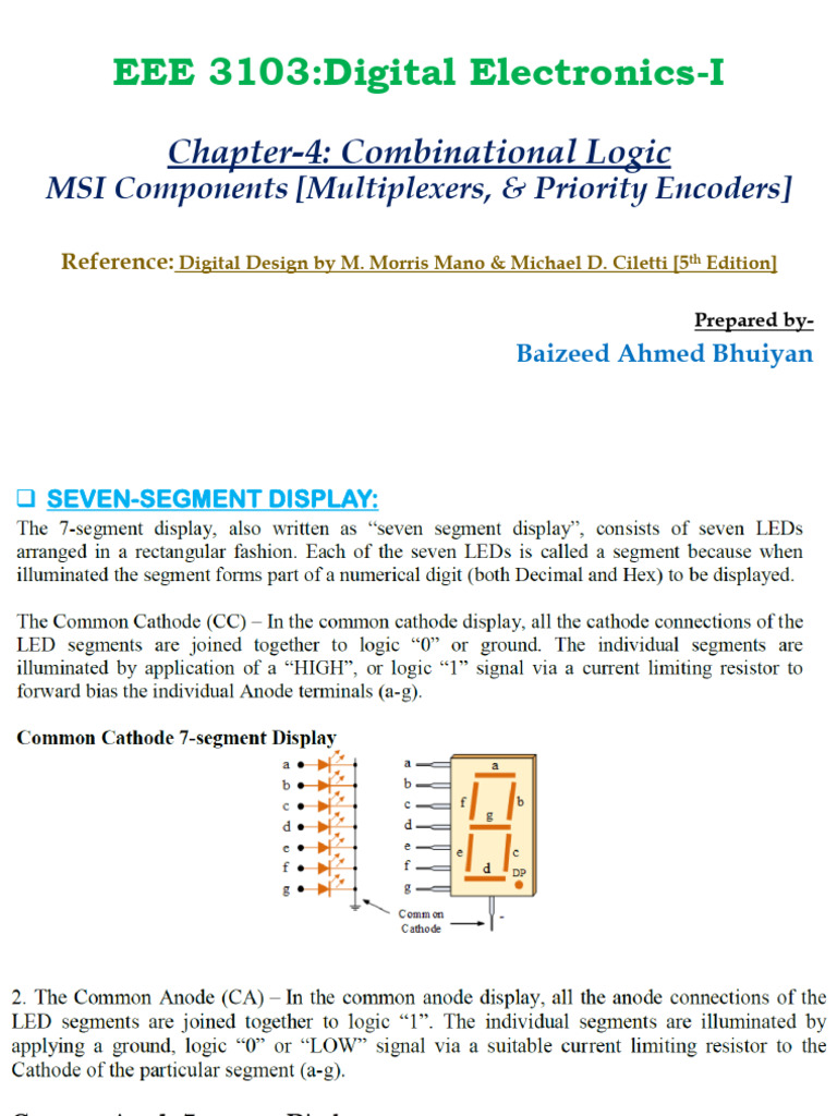 EEE 3103 - MUX - Priority Encoders | PDF | Electrical Circuits | Electronic Circuits