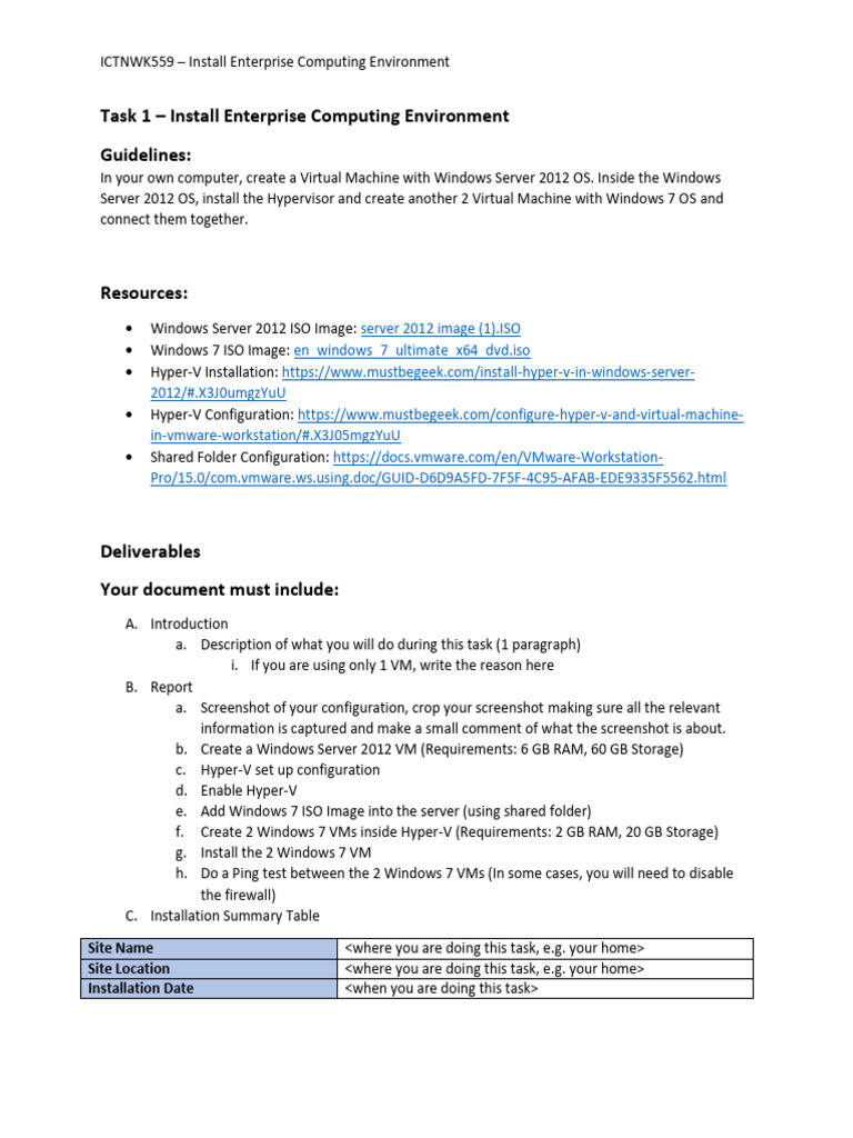 Setting Up Windows VMs with Hyper-V | PDF | Hyper V | Virtualization