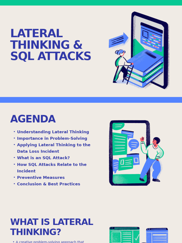 Lateral Thinking & SQL Attack Insights | PDF | Security | Computer Security