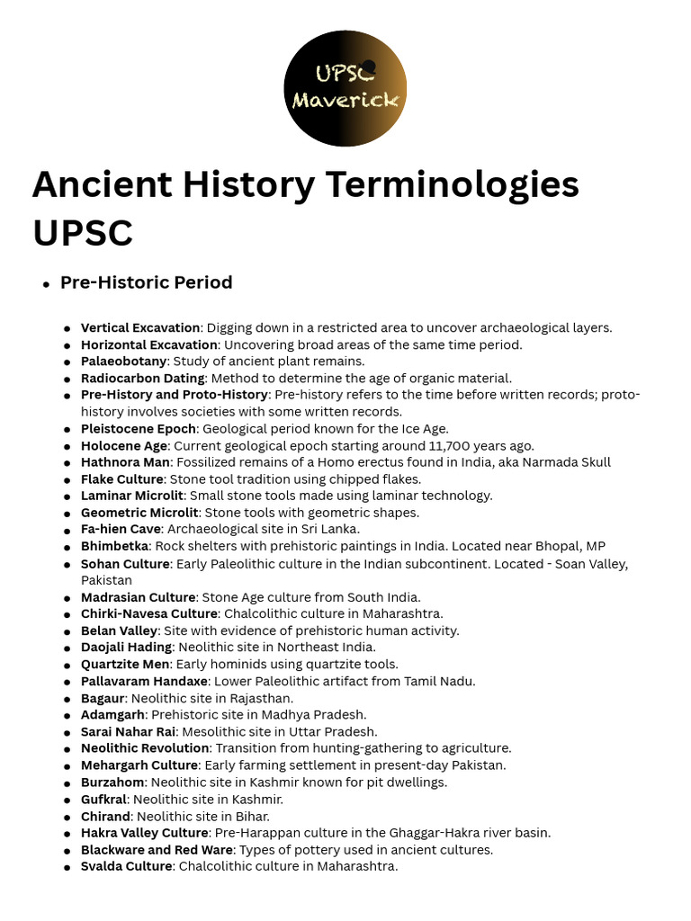 Ancient History Terminologies UPSC PDF | PDF | Ashoka | Mahayana