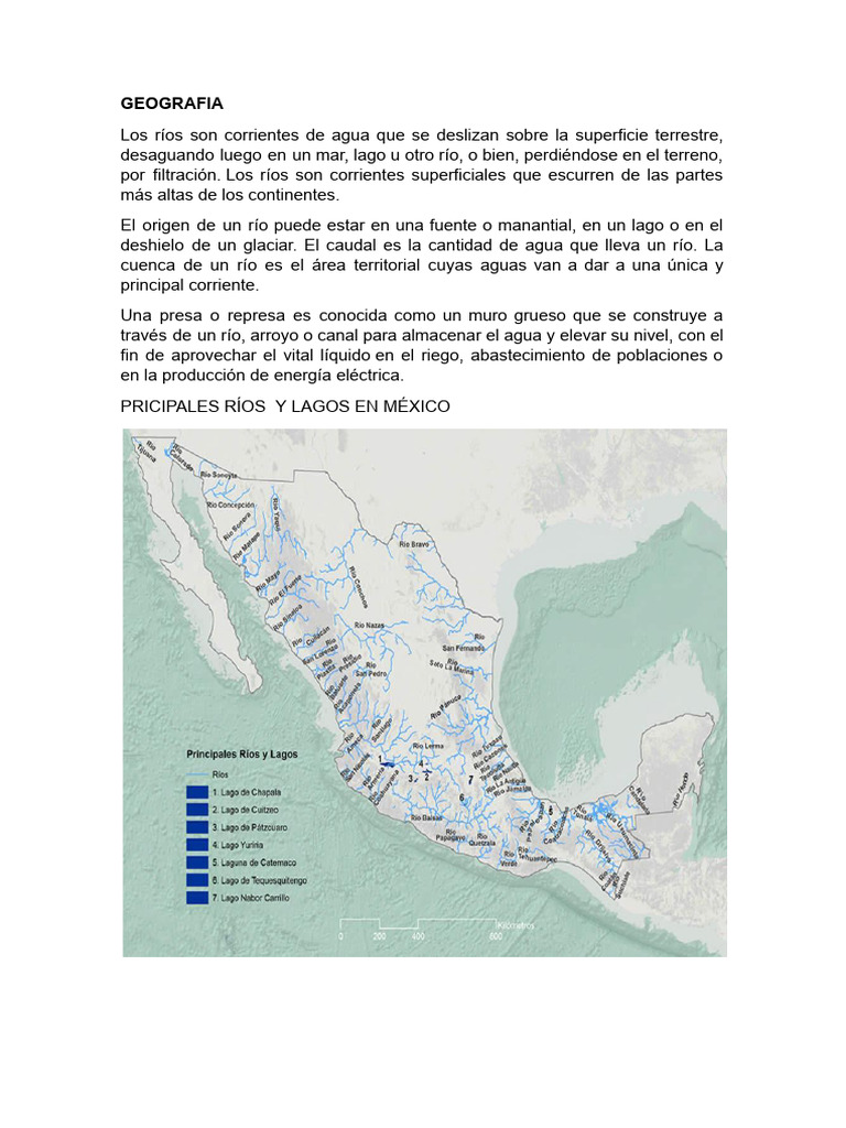 Ríos y lagos del mundo y México | PDF | lago | Américas