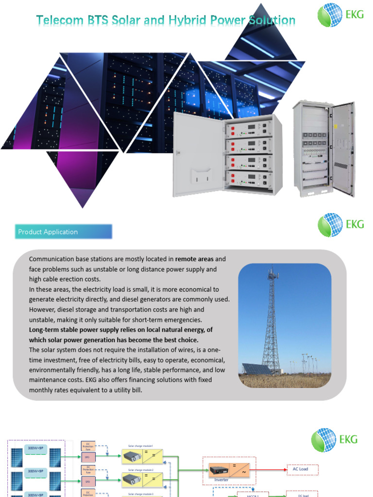 EKG - Power Supply Solar Solution BTS | PDF | Rectifier | Direct Current
