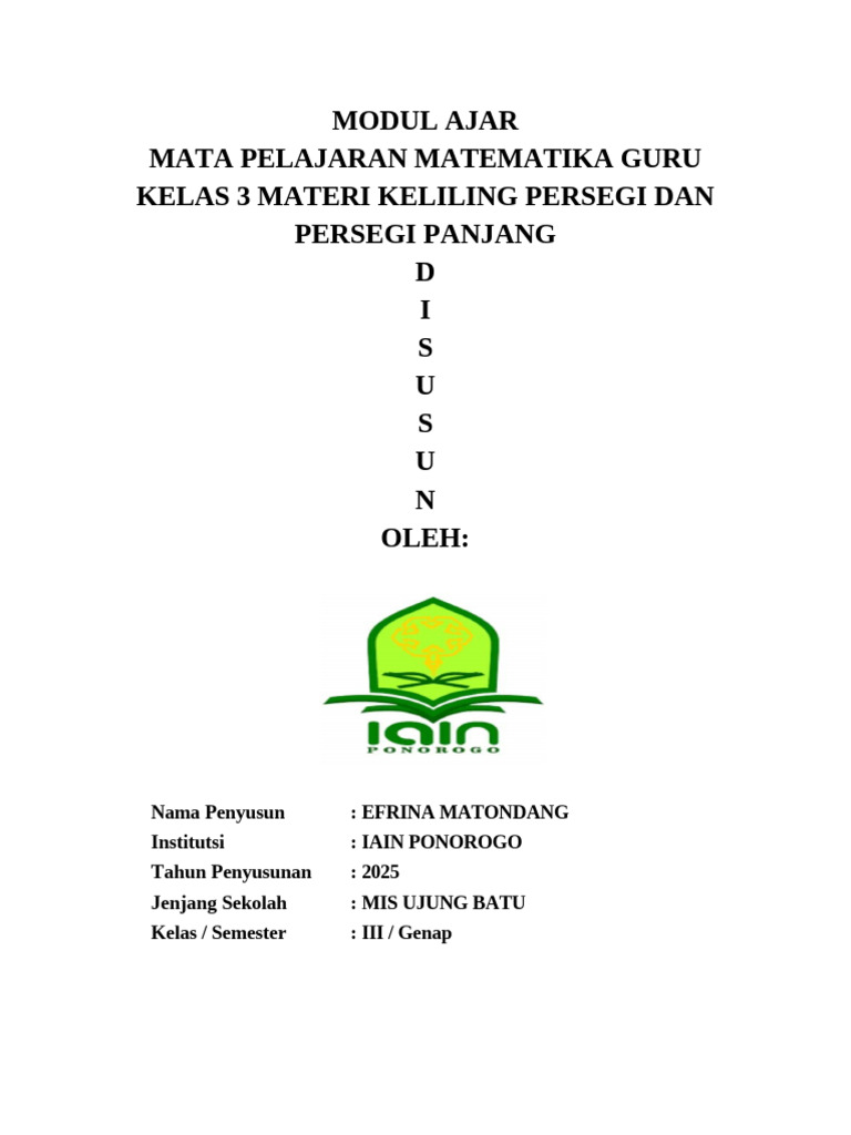 Modul Ajar Ppp 2 Efrina | PDF