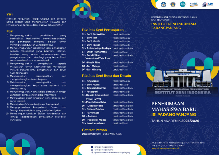 Brosur Lembaga ISI Padang Panjang Depan | PDF