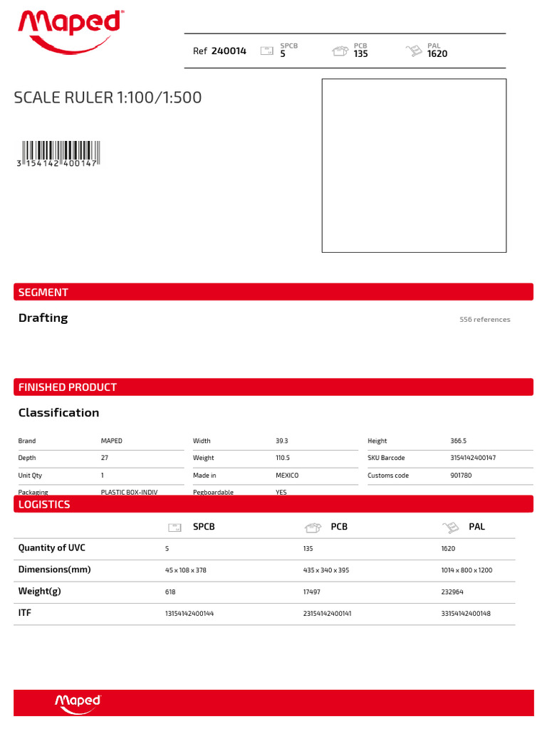 SCALE RULER 1:100/1:500: Drafting | PDF
