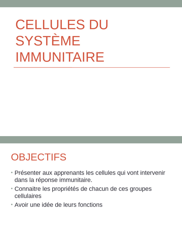 Cellules Du Système Immunitaire - PPT 2 | PDF | Lymphocyte T | Lymphocyte B