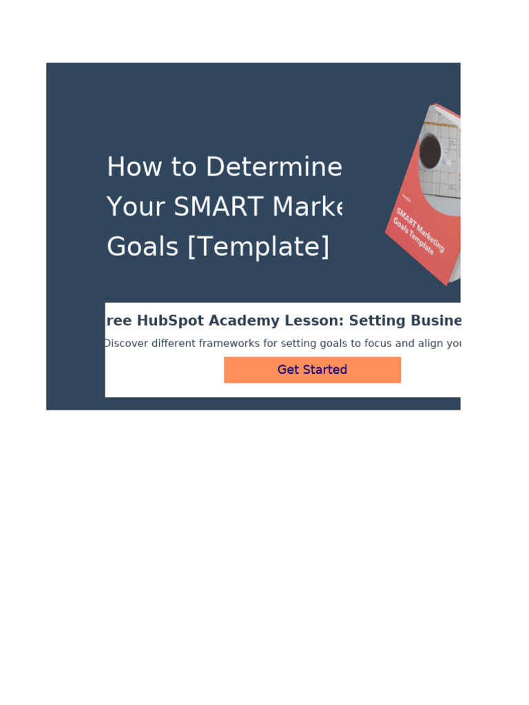 Copia de SMART Marketing Goal Template | PDF | Goal | Marketing