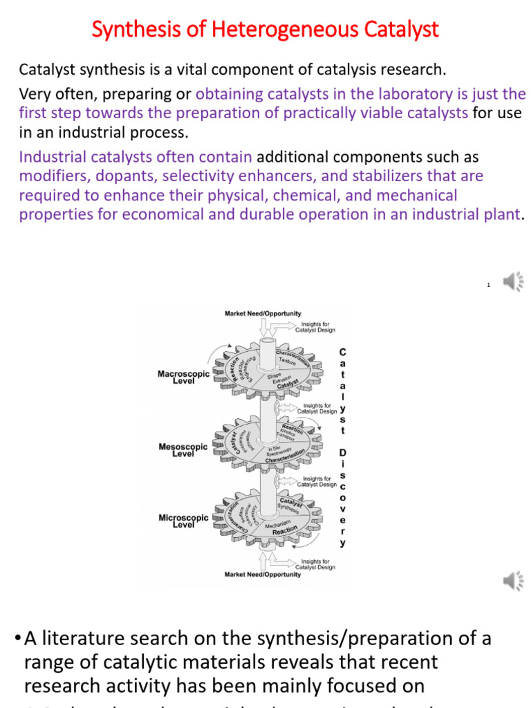 CH533-Lecture 5-Synthesis of Catalyst | PDF | Catalysis | Hydroxide