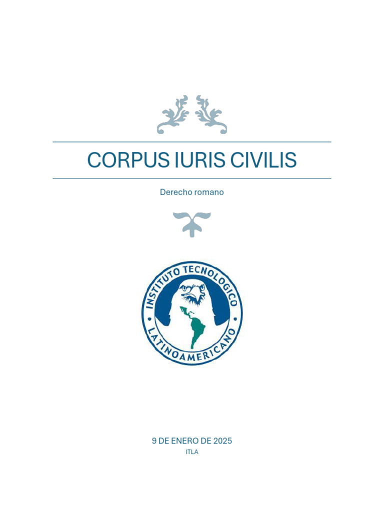 Corpus Iuris Civile 1 | PDF | Justiniano I | Ley romana