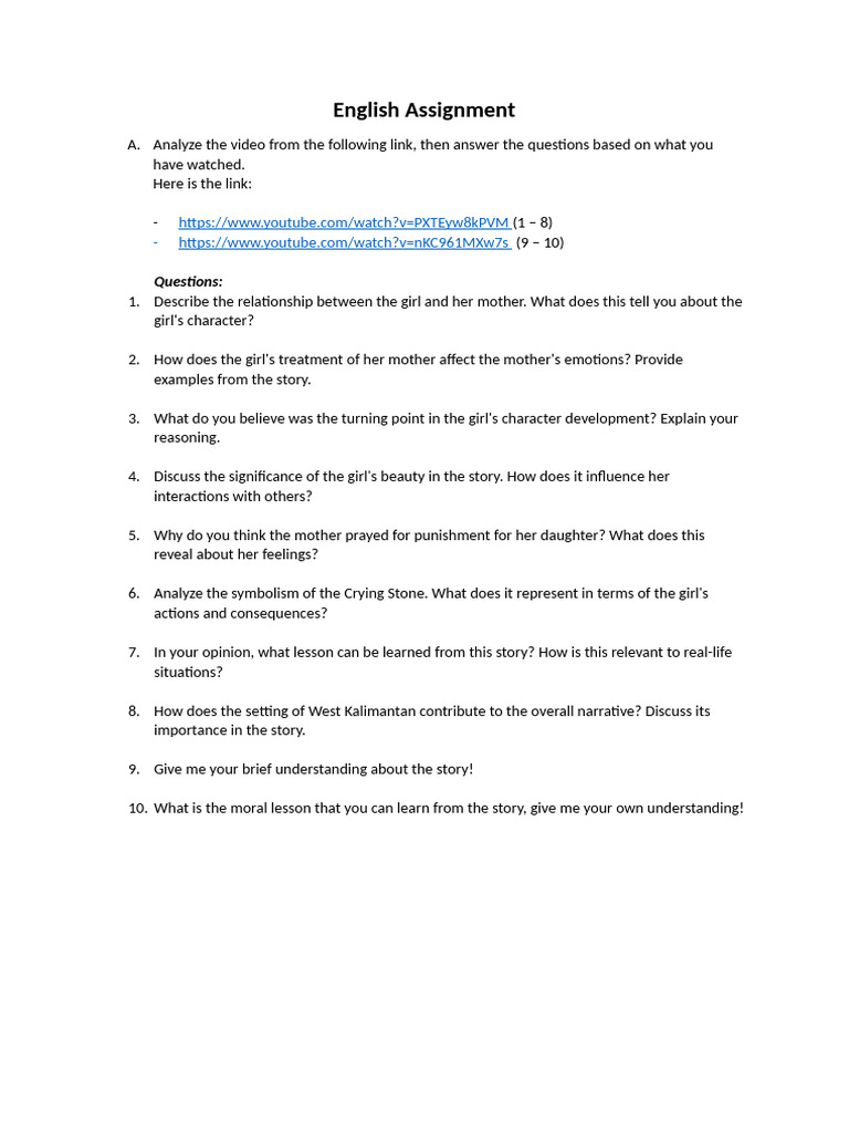 English Assignment LEGEND | PDF