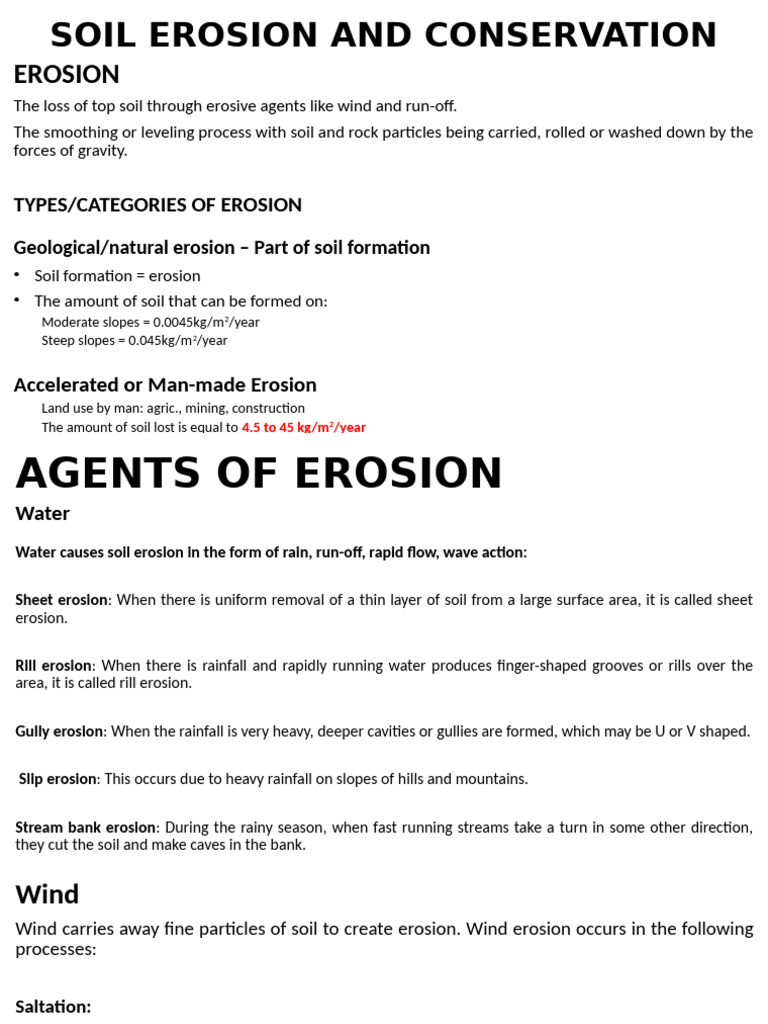 Soil Erosion and Conservation Wed | PDF | Erosion | Surface Runoff