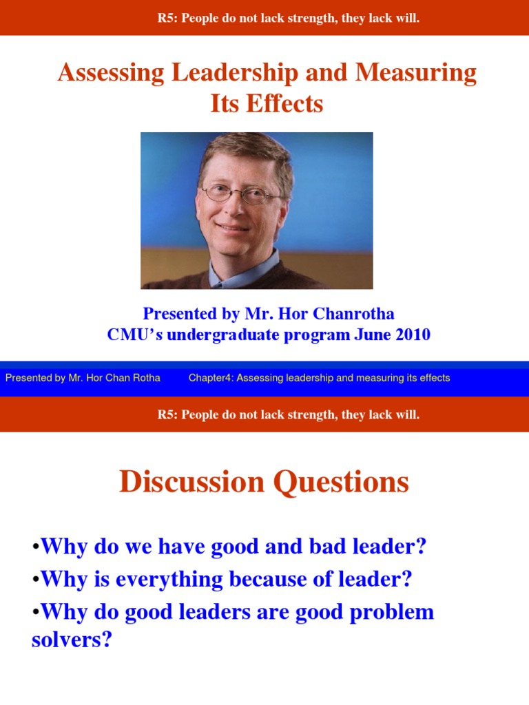 Final Chapter Assessing Leadership and Measuring Its Effects 1 | PDF ...