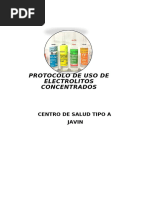 Electrolitos Concentrados (Cuidados de Resguardo, Marco Legal, Acciones Previas A La ...