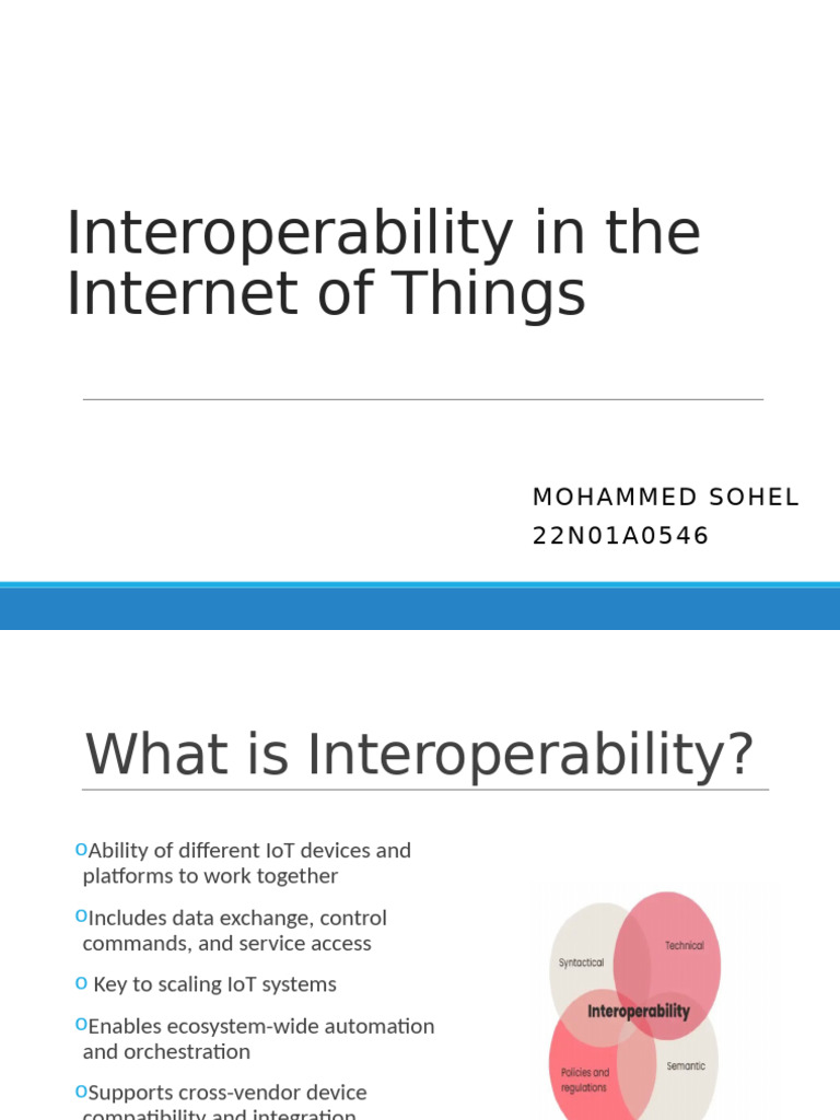 Interoperability in Iot | PDF | Internet Of Things | Interoperability