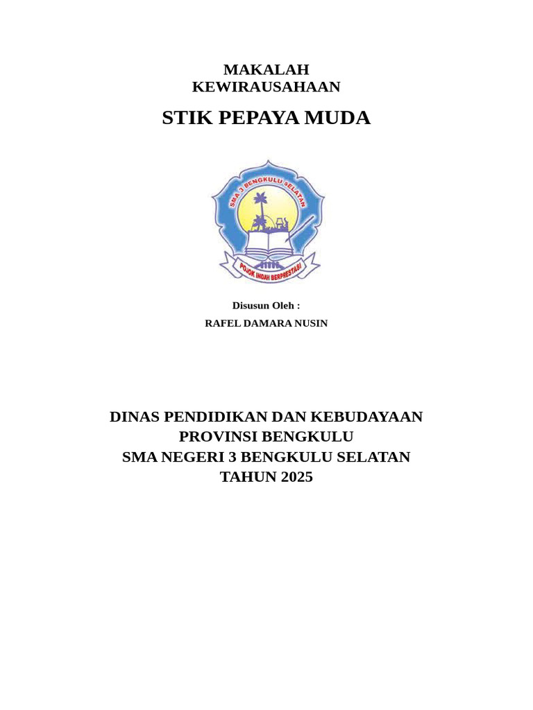 Stik Pepaya Muda: Resep dan Manfaatnya | PDF