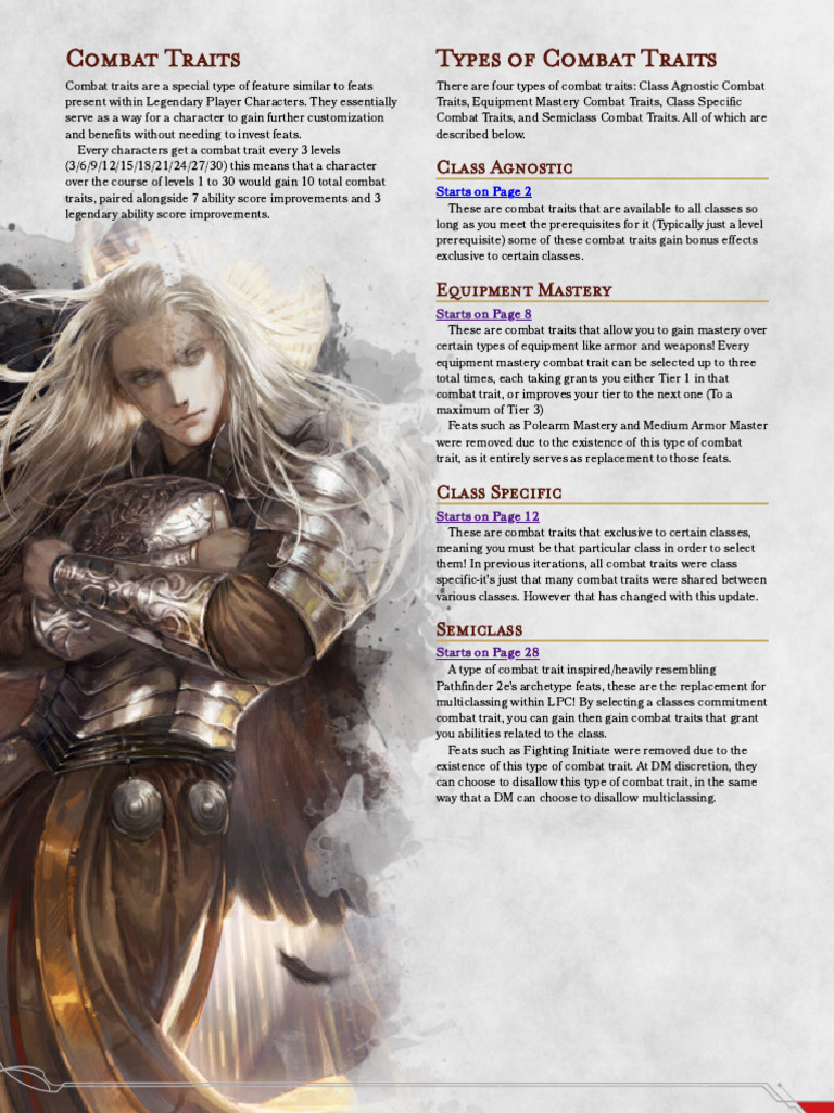 Combat Traits for Legendary Players | PDF | D20 System | Dungeons & Dragons