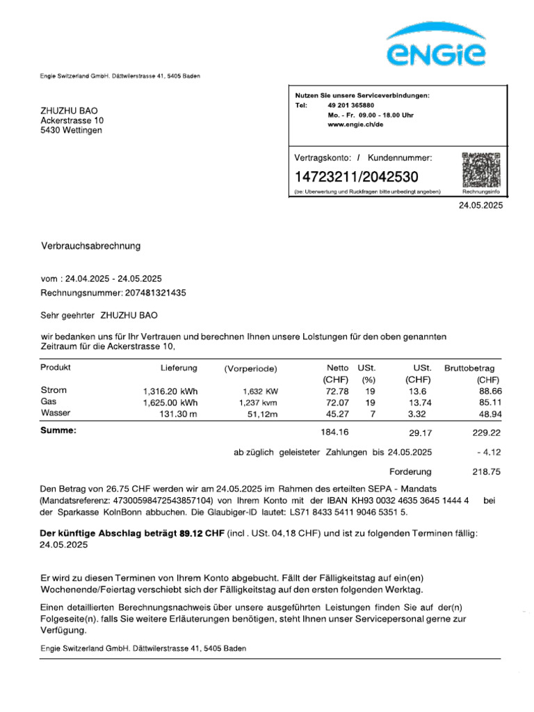 ZHUZHU BAO Engie Bill | PDF