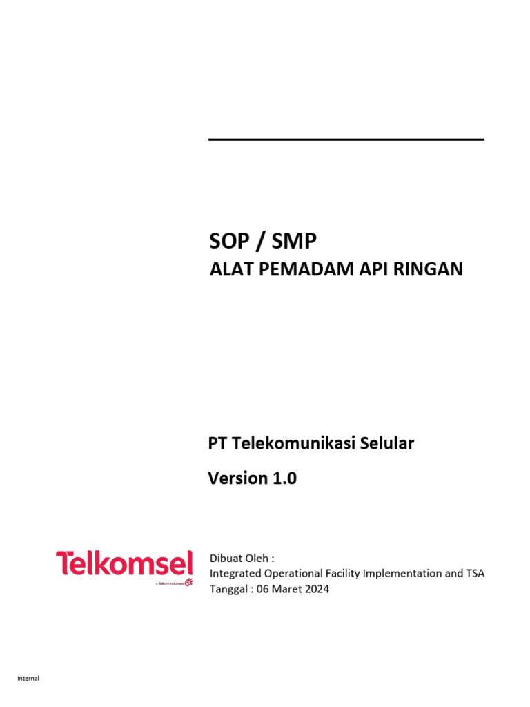 SOP SMP Alat Pemadam Api Ringan | PDF
