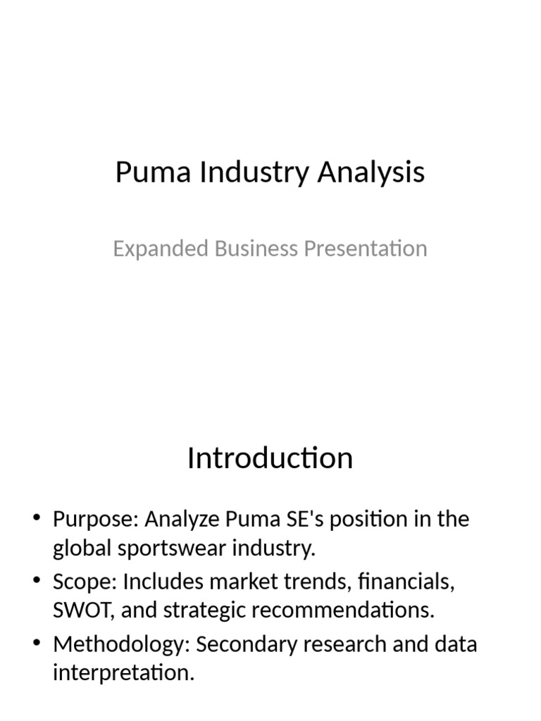 Puma Industry Analysis Expanded | PDF | Adidas | Brand