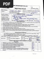 Night Work Activity Checklist | PDF | Safety
