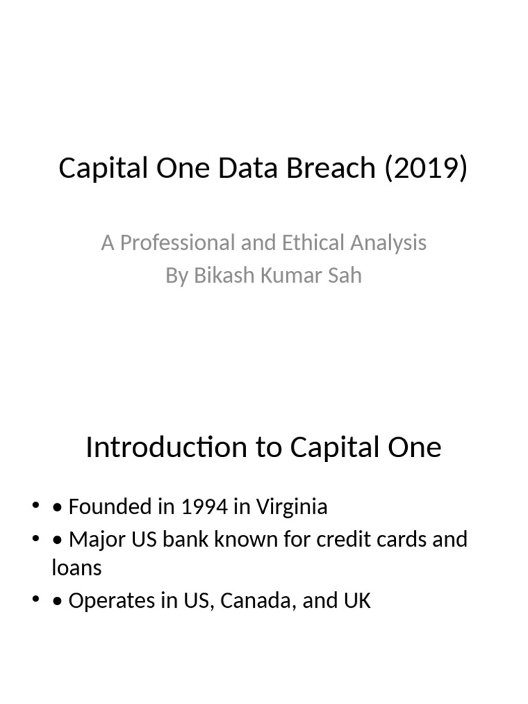 Capital One Data Breach Analysis | PDF