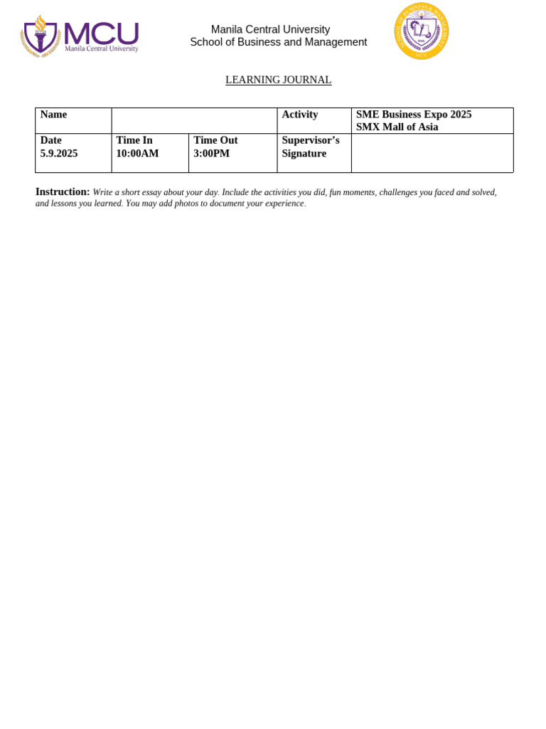 Learning Journal | PDF