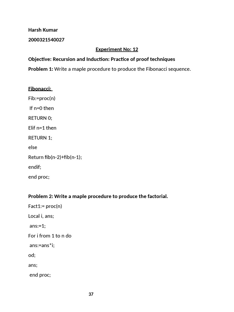 Experiment 12 DSTL (Done) | PDF