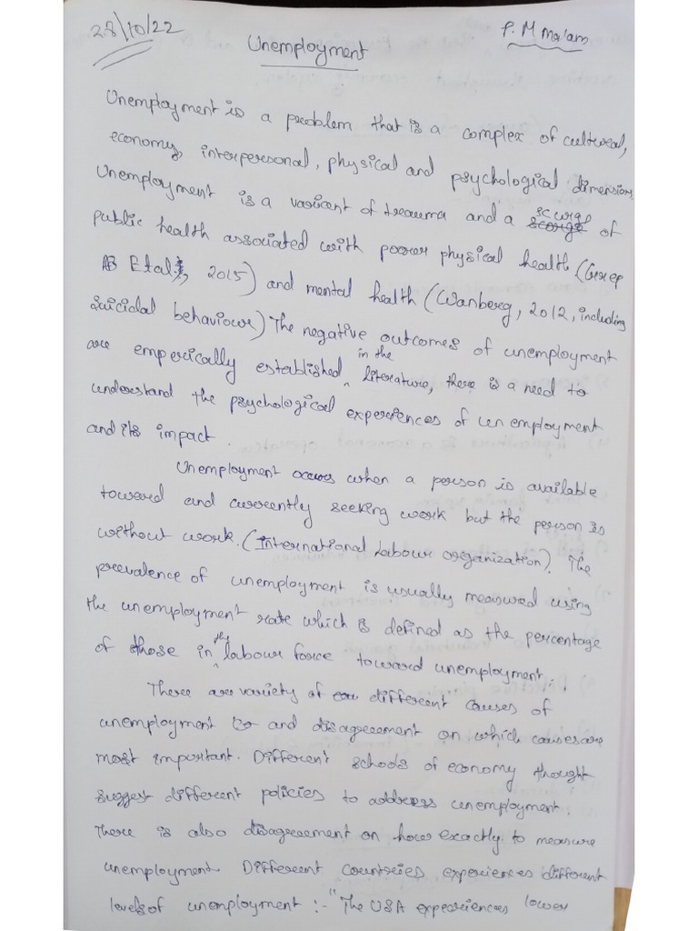 Unemployment 1 | PDF