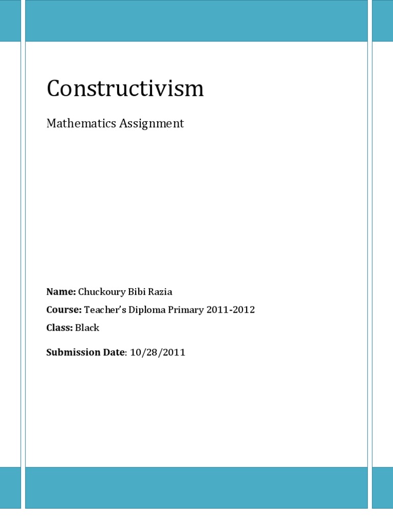 Constructivism | PDF | Constructivism (Philosophy Of Education ...