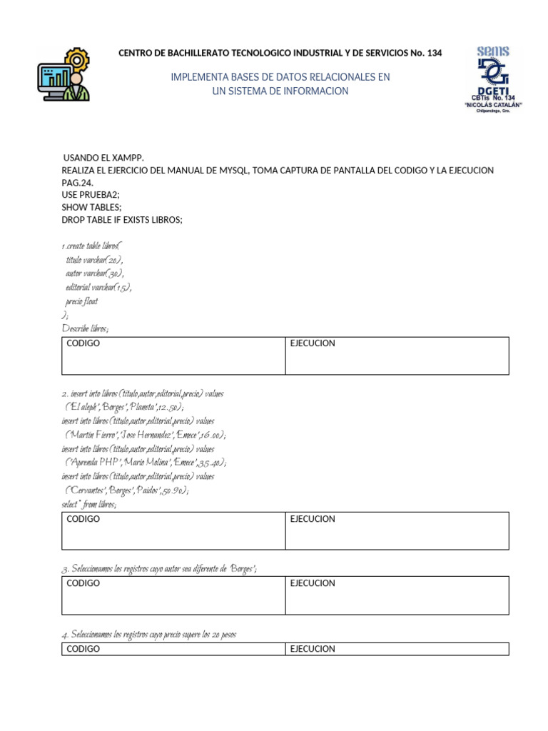 Unidad 2-Ejer 2 Con Xampp | PDF | Software | Programación de computadoras