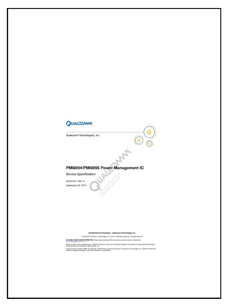 Pmi8994pmi8996 Power Management Ic Device Specification 80nj1181 Rev H Qualcomm Technologies Inc ...