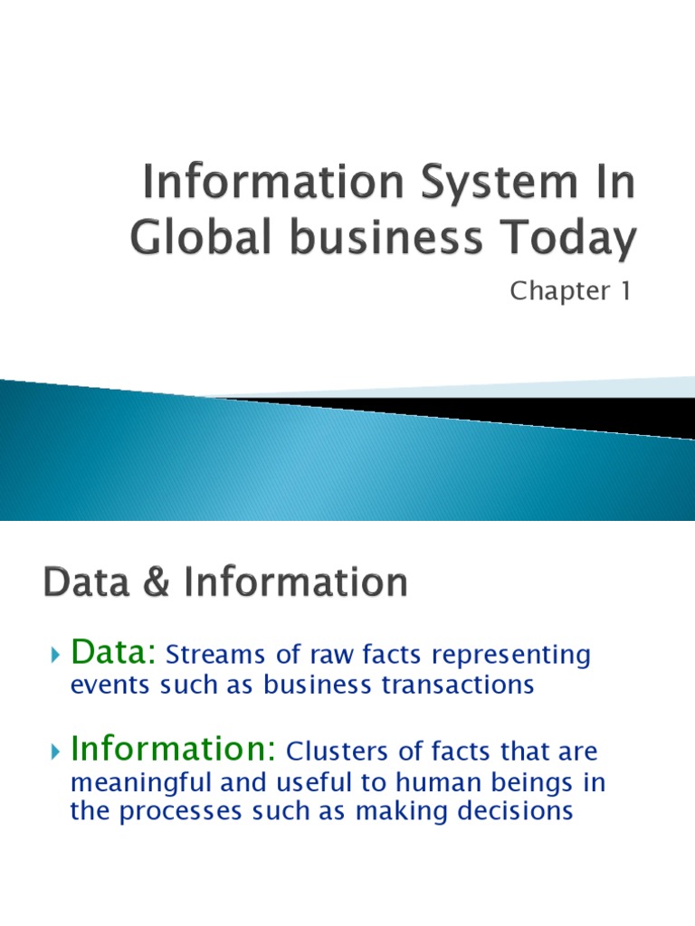 Information System in Global Business Today | PDF | Information System ...