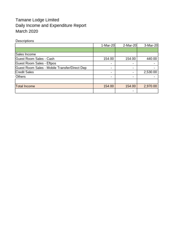 Daily Income & Expenditure Report (March) | PDF | Value Added Tax | Expense