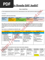 Honda QAV Audit Checklist Overview | PDF