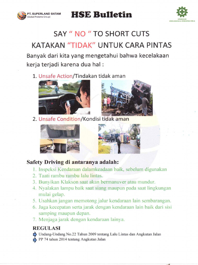 HSE BULLETIN 1 - SAY NO TO SHORT CUTS | PDF