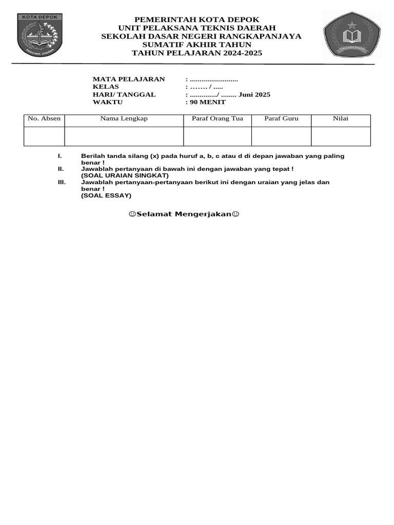 Soal Psat Ipas Kls 3 2025 | PDF