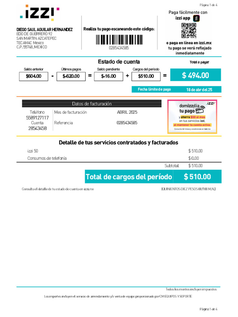 Comprobante de Domicilio | PDF
