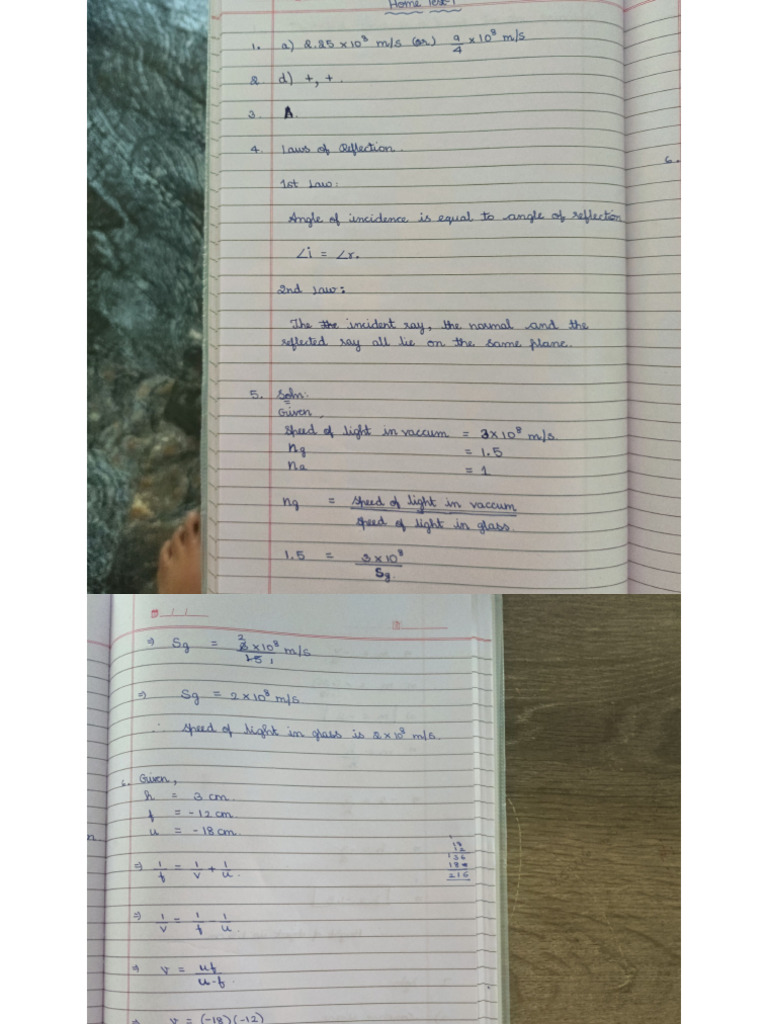 Physics Holiday HT-1 Answers | PDF