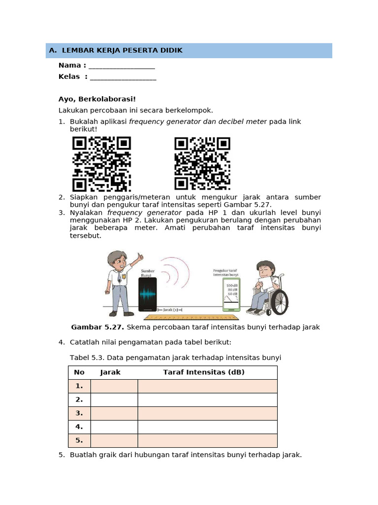 LKPD Gelombang Bunyi | PDF