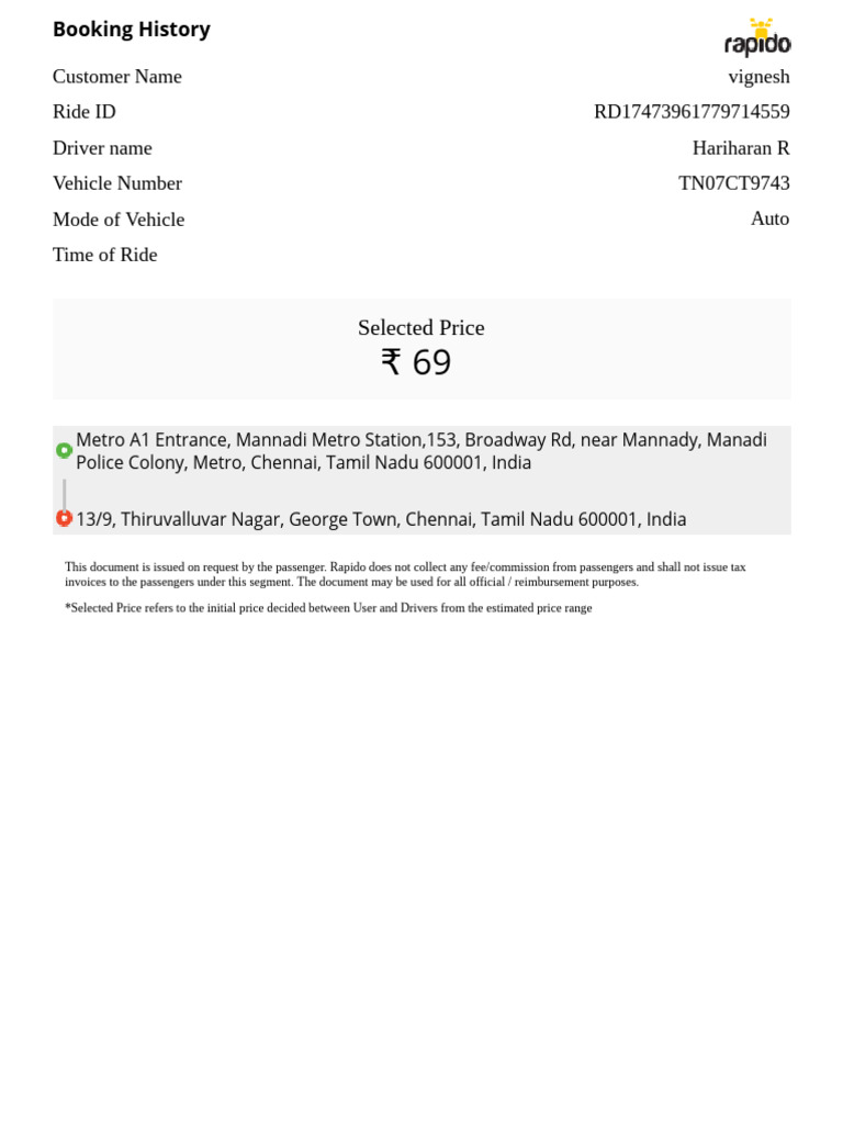 George Town to Mannadi Metro (1) | PDF | Vehicles | Transport