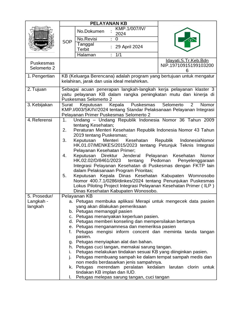 Sop KB | PDF