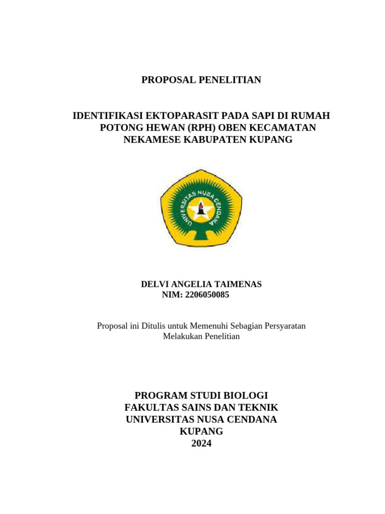 Identifikasi Ektoparasit Sapi di RPH Oben | PDF